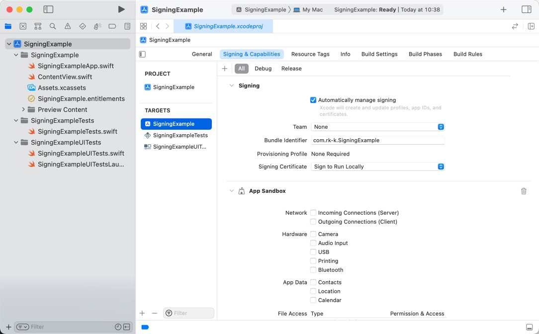 Configure The Code Signing Setting Of The Xcode Project With The Configuration Settings File